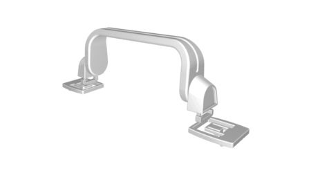 Plastic Swivel Carrying Handle for Boxes - White